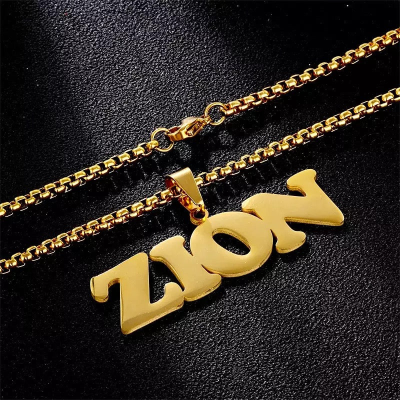 Custom Name Box Chain Necklace – Queendom Treasurez