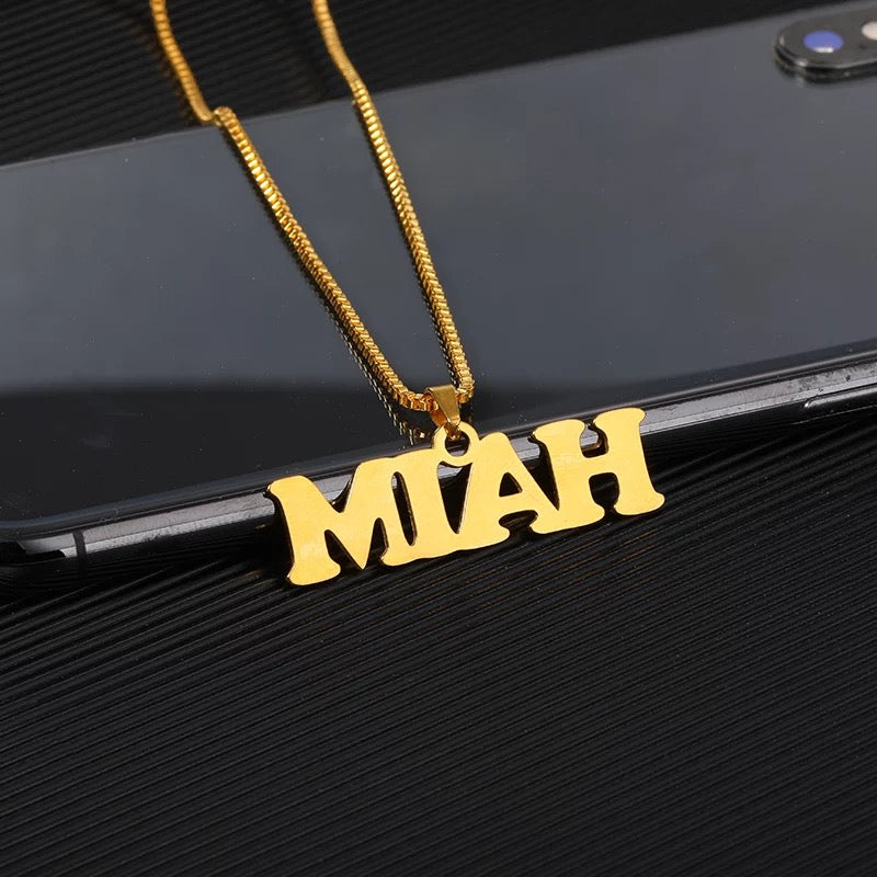 Custom Name Box Chain Necklace – Queendom Treasurez